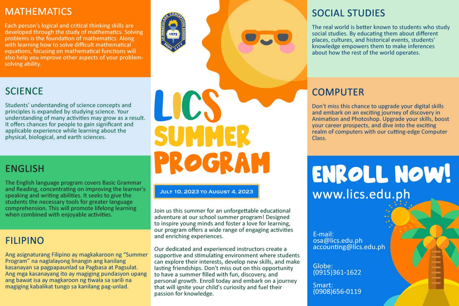 LICS Summer Program – La Immaculada Concepcion School